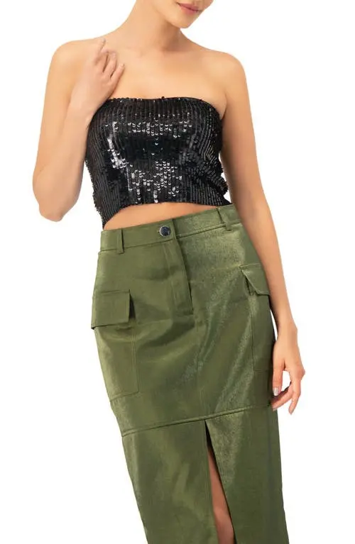 IVONNE Sequin Tube Top
