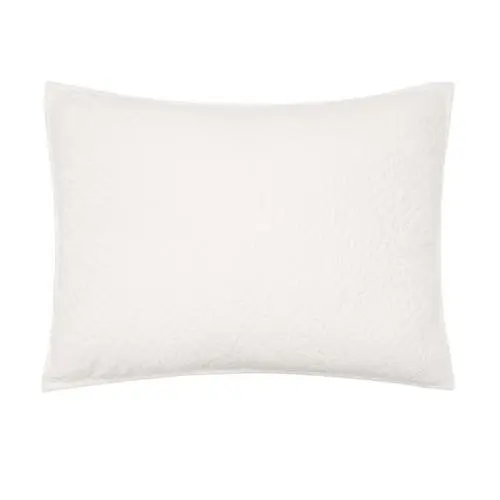 ELISABETH YORK Vela Ivory Cotton Pillow Sham - Off-white