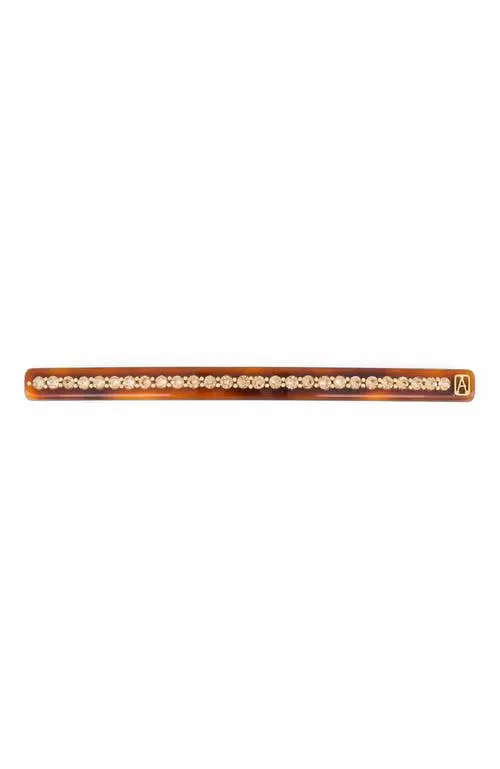 Alexandre De Paris Tuileries Acetate Barrette With Swarovski Crystals - Tortoiseshell
