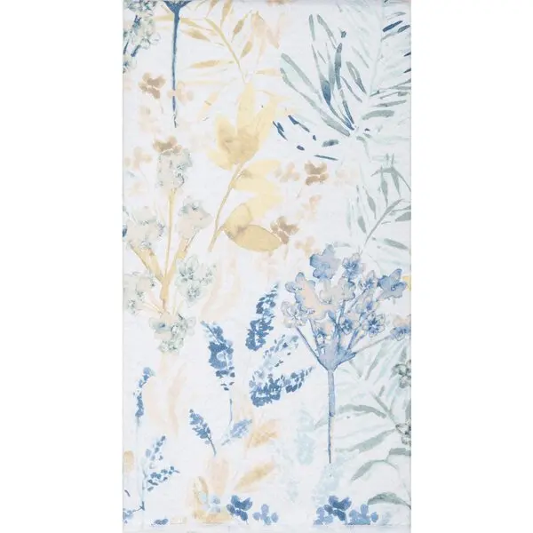 C&F HOME Freesia Floral Spring Watercolor 100% Cotton Printed Dishtowel - Blue