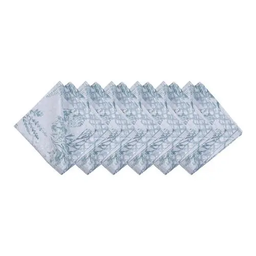 C&F HOME Cerulean Breeze Coastal Marine Set Of 6 Cloth Napkins - Blue