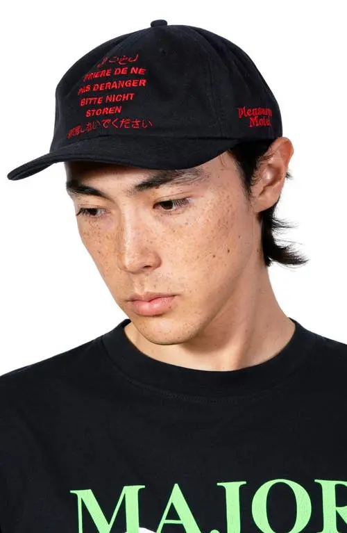 PLEASURES Disturb Baseball Cap - Black
