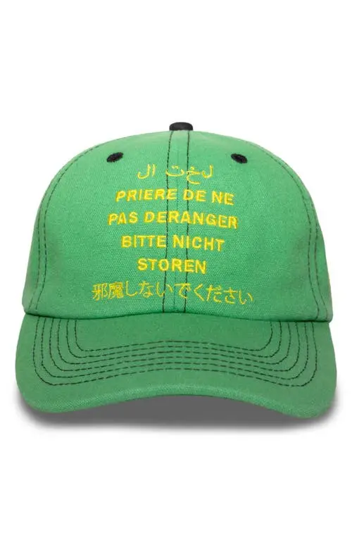 PLEASURES Disturb Baseball Cap - Green