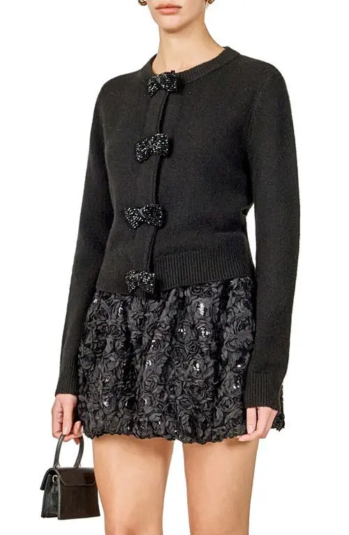 Endless Rose Rhinestone Bow Cardigan