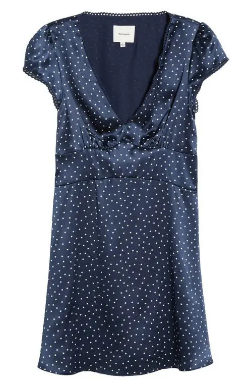 REFORMATION Amelia Dot Print Silk Dress