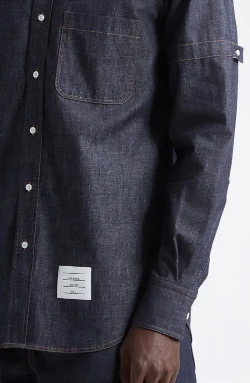 Thom Browne Oxford Armband Cotton Button-down Shirt