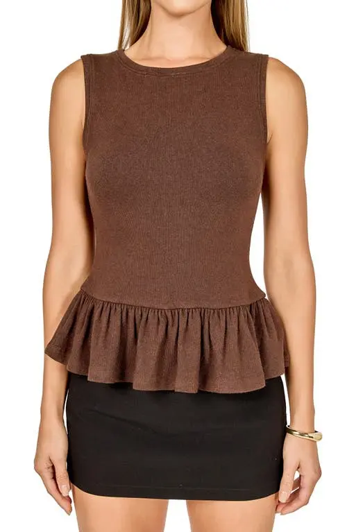 Endless Rose Knit Peplum Tank