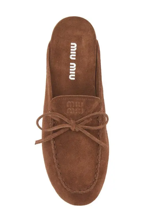 Miu Miu Boat Shoe Mule - Brown