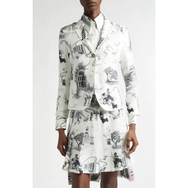 Thom Browne Hector Toile Silk Jacket