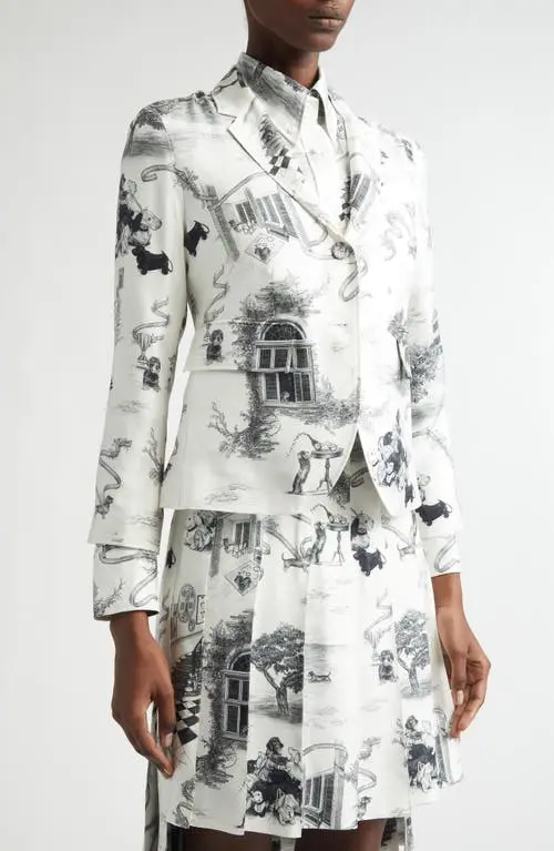 Thom Browne Hector Toile Silk Jacket