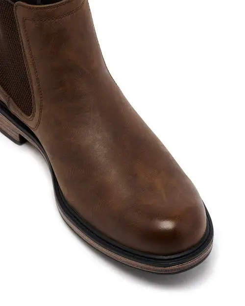 UNCUT Wyatt Chelsea Boot - Brown Pu