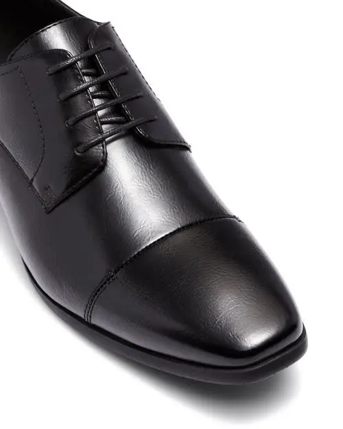 UNCUT Perkins Derby Shoes - Black Pu
