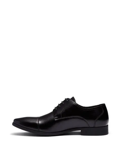 UNCUT Perkins Derby Shoes - Black Pu