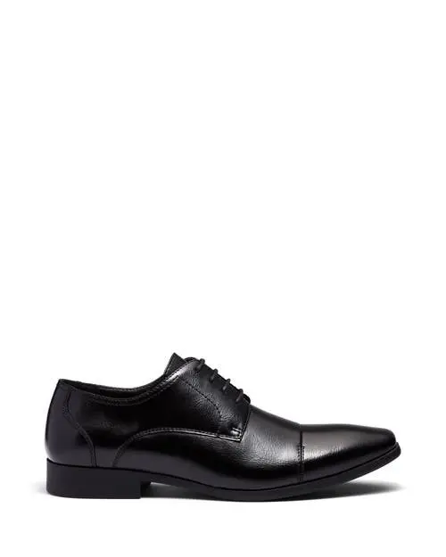 UNCUT Perkins Derby Shoes - Black Pu
