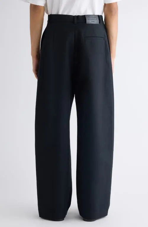 Acne Studios Cotton Sateen Wide-leg Pants - Black