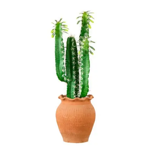 NEARLY NATURAL 28-in Artificial Cactus In Terracotta Planter - Green