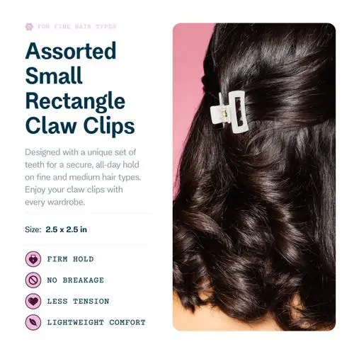 GIMME BEAUTY Rectangle Claw Clip - Beige