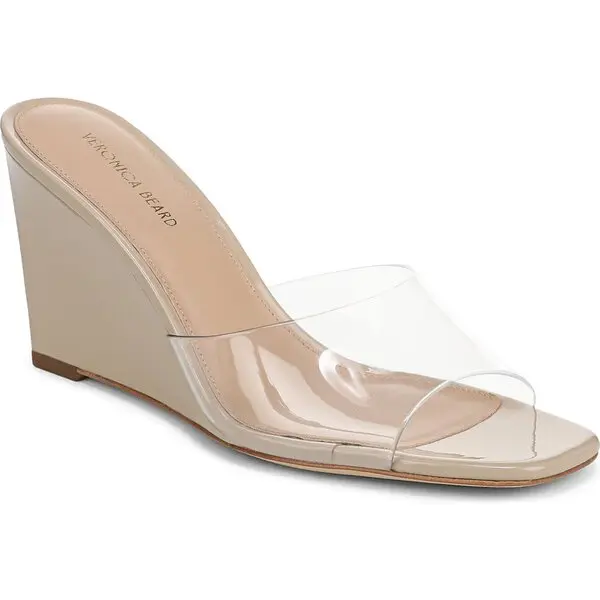 Veronica Beard Asha Wedge Sandal - Clear/sand