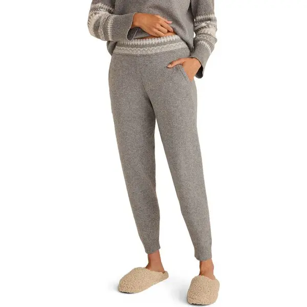 HAVEN WELL WITHIN Organic Cotton Blend Fair Isle Joggers