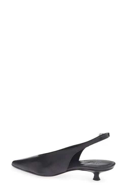 AeydĒ Camila Slingback Kitten Heel Pumps - Black