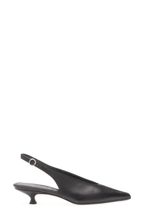 AeydĒ Camila Slingback Kitten Heel Pumps - Black