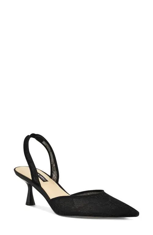 Nine West Rizze Slingback Kitten Heel Pumps - Black
