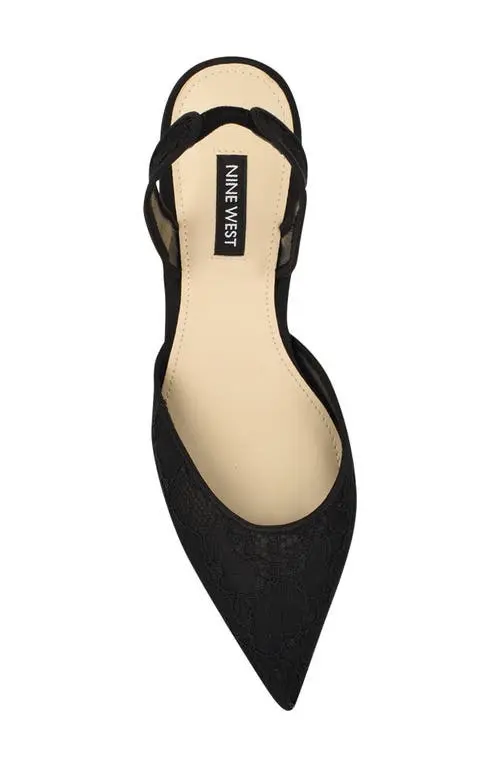 Nine West Rizze Slingback Kitten Heel Pumps - Black