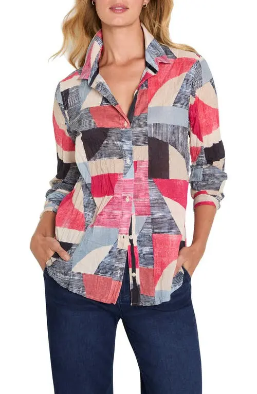 NIC+ZOE Set Sail Crinkle Cotton Shirt