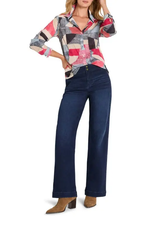 NIC+ZOE Set Sail Crinkle Cotton Shirt