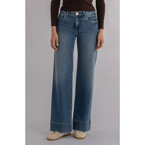 Kut From The Kloth Maya Fab Ab Wide-leg Jeans - Amuse W/medium