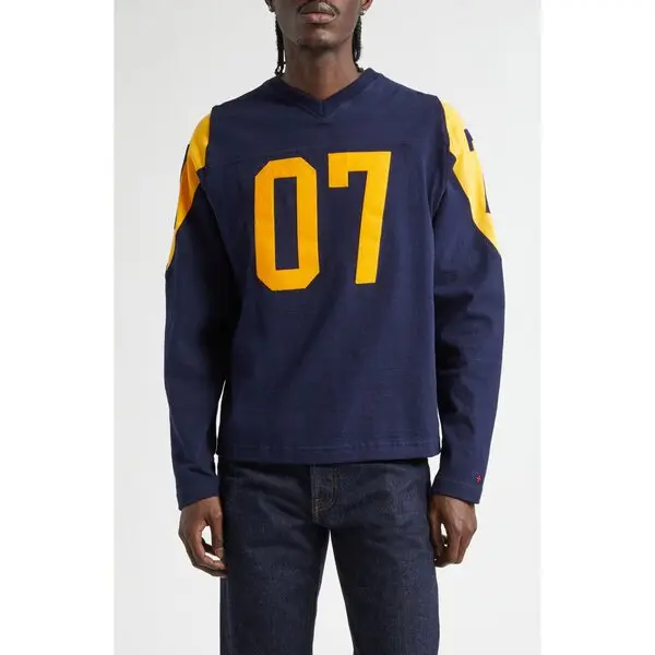 NOAH Rugby Football Jersey - Navy/gold