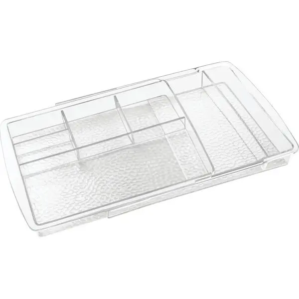 MDESIGN Expandable Makeup Organizer Tray For Bathroom Drawers - Clear