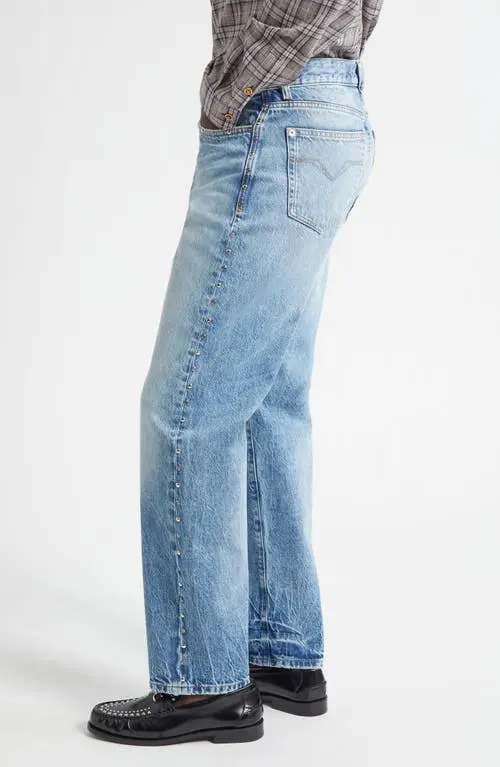 Versace Studded Straight-leg Jeans