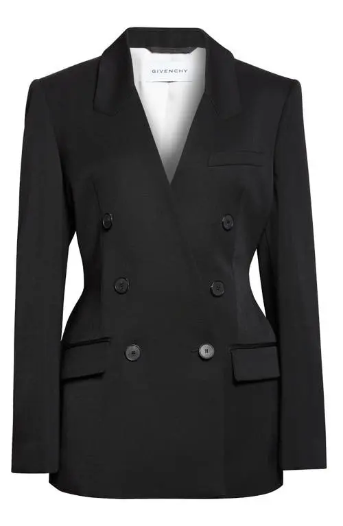 Givenchy Double-breasted Wool Jacket With Integrated Collar
