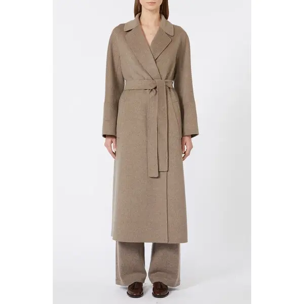 Max Mara Elisa Belted Wool Double Face Coat