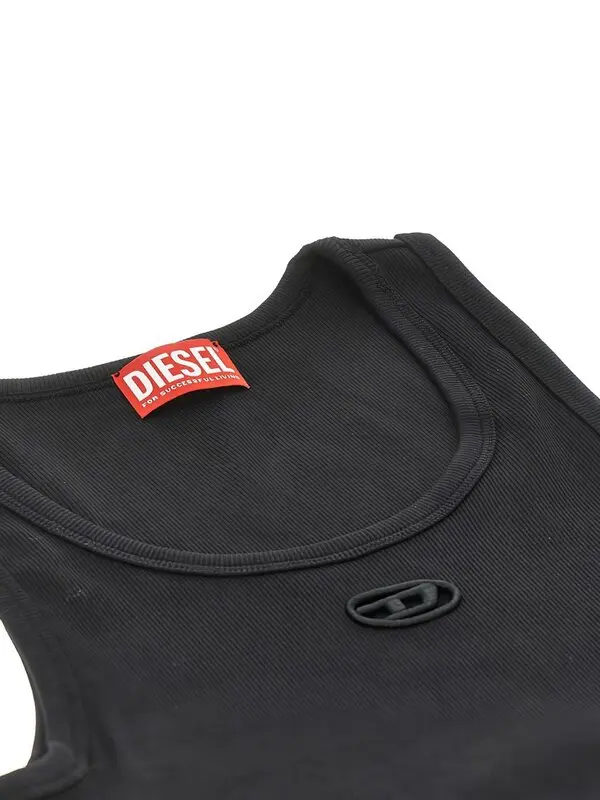 DIESEL Cotton Tank Top - Black