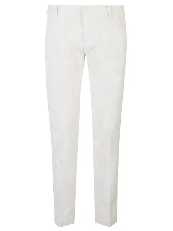 ENTRE AMIS Cotton Trousers - White