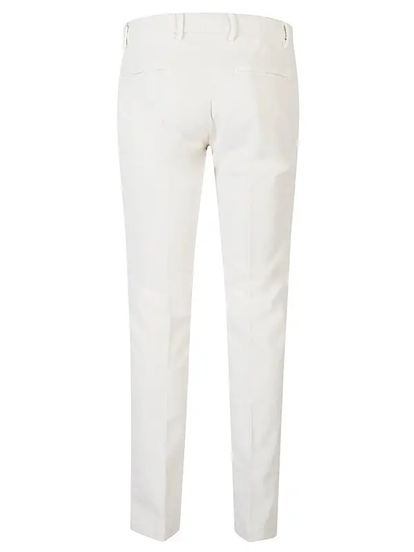 ENTRE AMIS Cotton Trousers - White