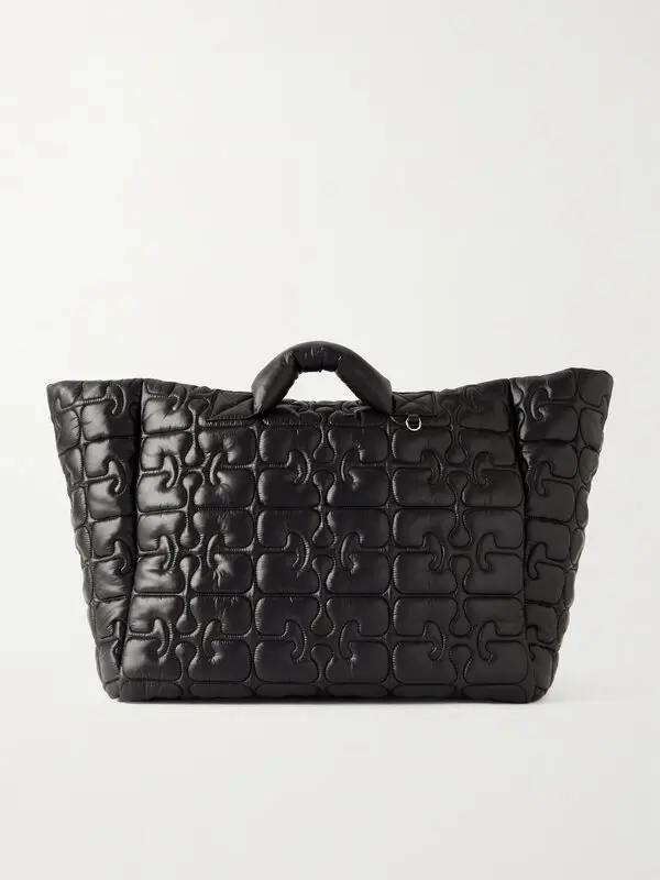 GANNI Re-tech Xxl Quilted Recycled-shell Tote Bag