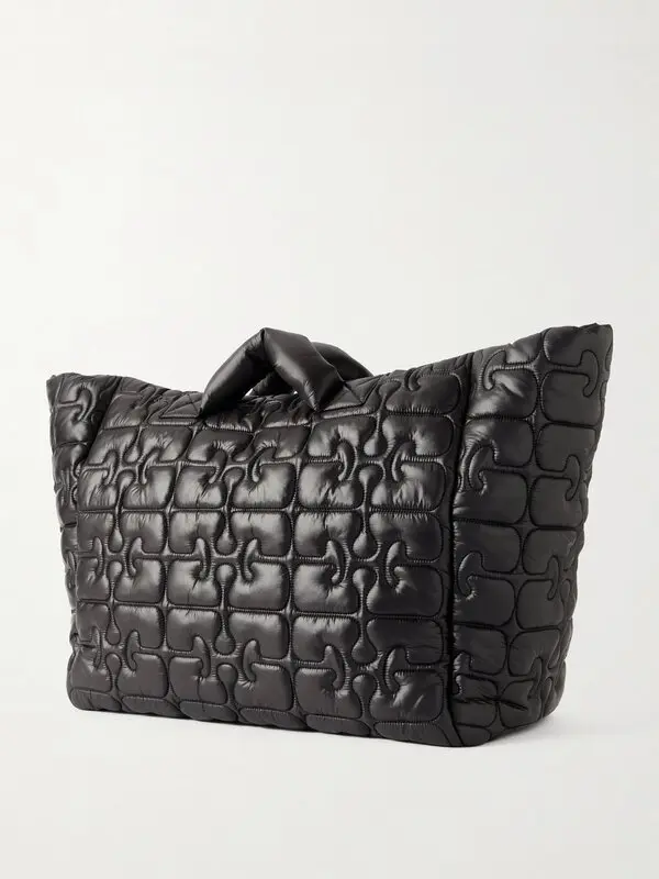 GANNI Re-tech Xxl Quilted Recycled-shell Tote Bag
