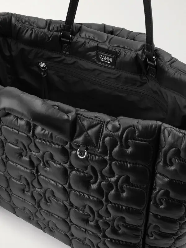GANNI Re-tech Xxl Quilted Recycled-shell Tote Bag