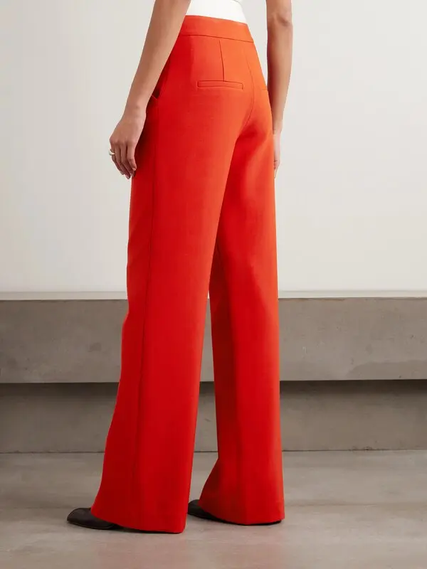 Veronica Beard Tonelli Crepe Wide-leg Pants
