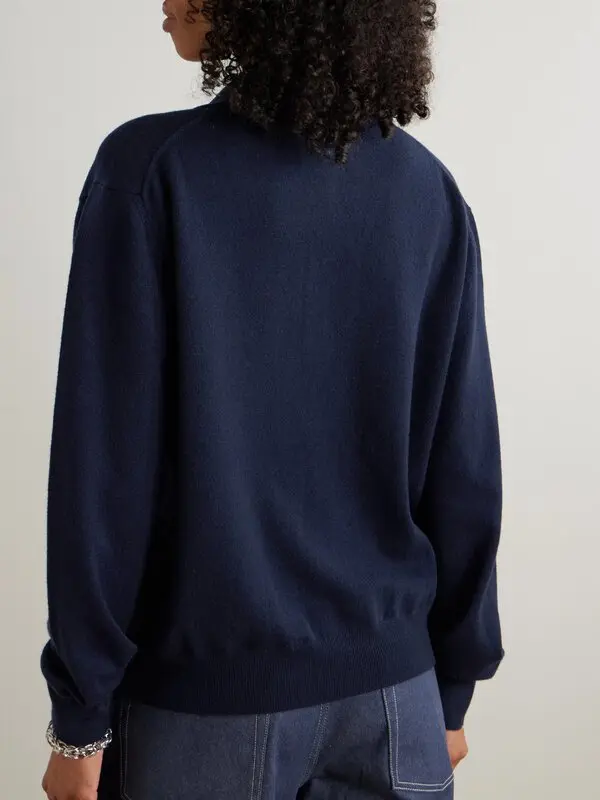 RÓHE Merino Wool And Cashmere-blend Polo Sweater