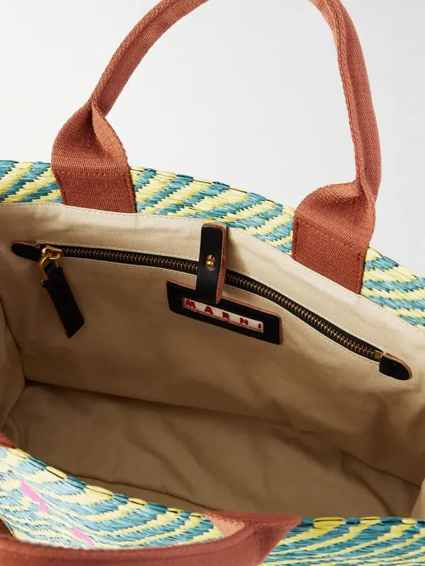 Marni Basket Small Jacquard Tote