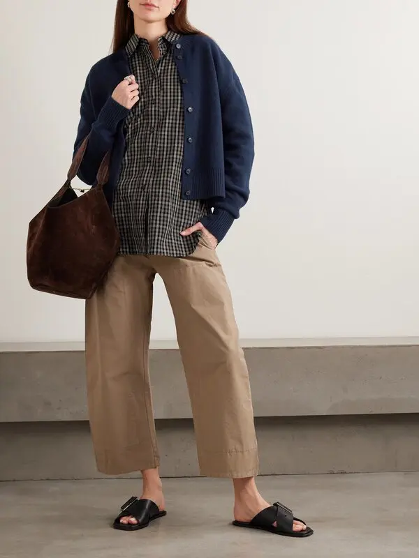 RÓHE Cropped Wool-blend Cardigan