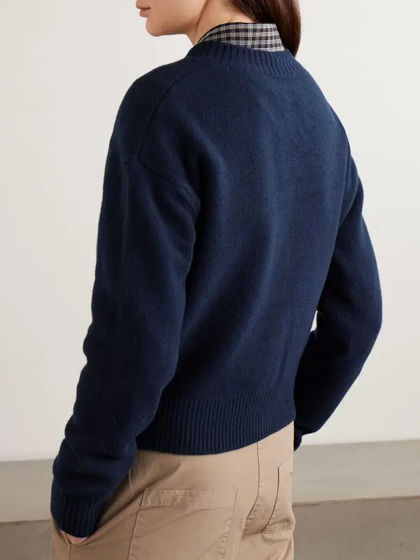 RÓHE Cropped Wool-blend Cardigan