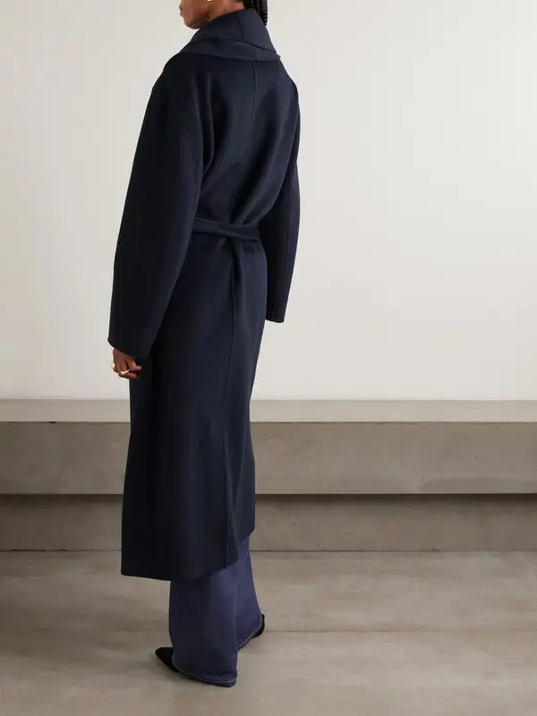 RÓHE Double-breasted Wool And Cashmere-blend Coat With Scarf Detail