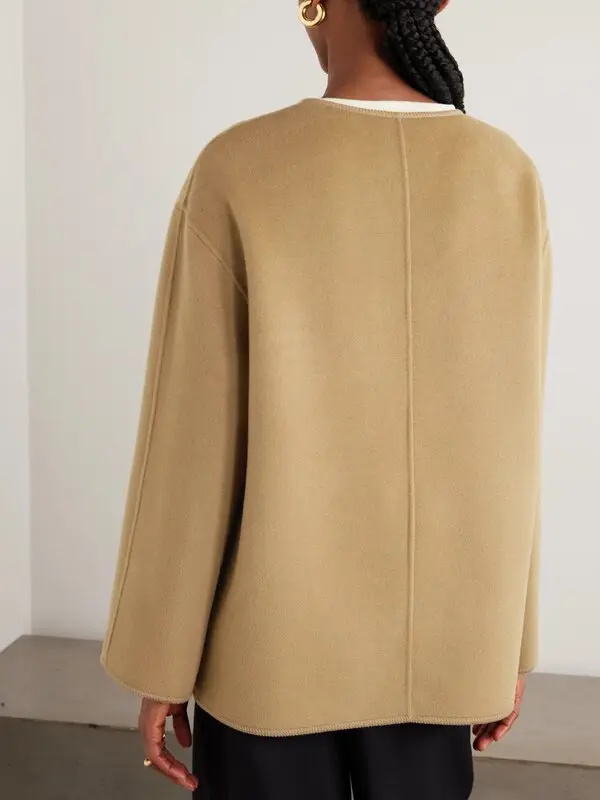 RÓHE Marie Wool And Cashmere-blend Jacket - Brown