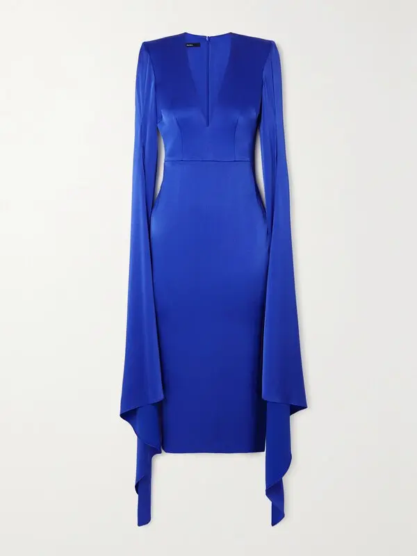 Alex Perry Vander Cape-effect Midi Dress