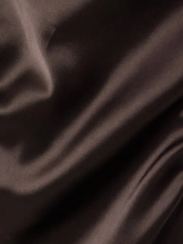 LA LIGNE Asymmetric Draped Satin Maxi Dress